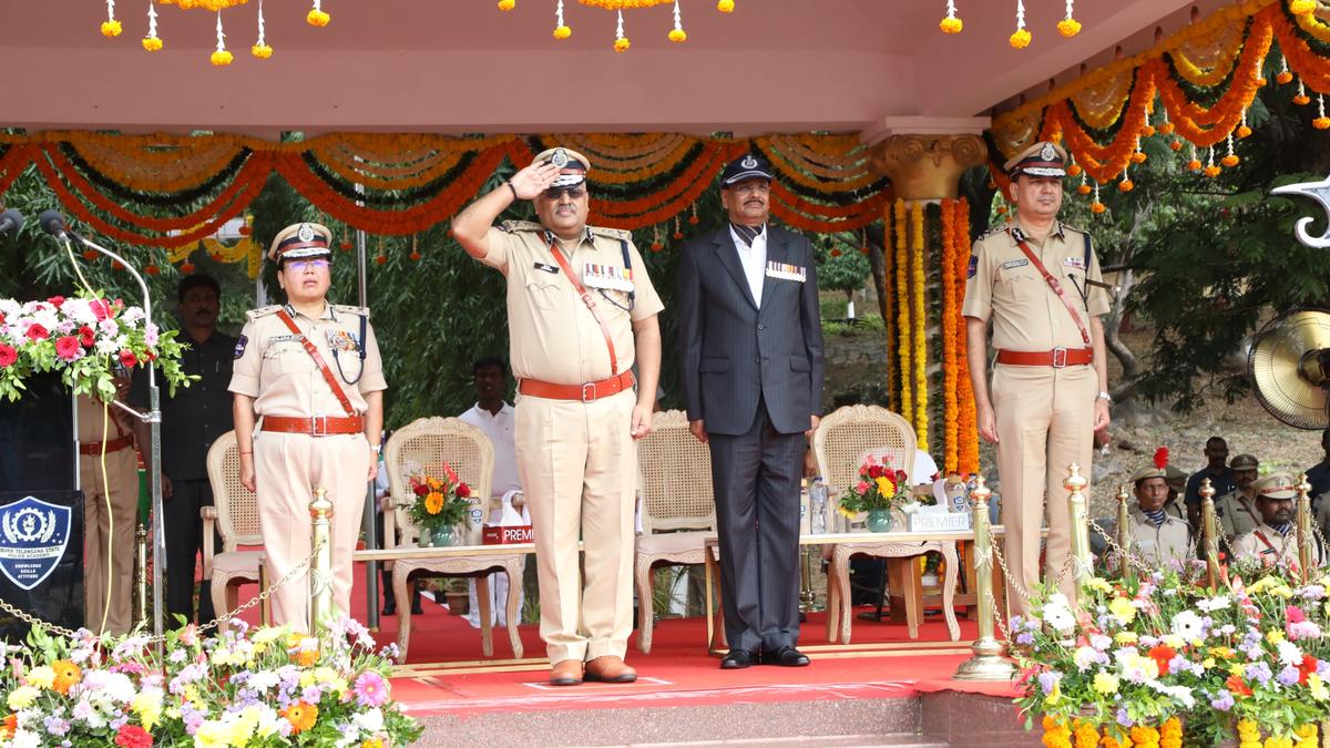 Ceremonial parade marks retirement of Telangana DGP Jitender - The Hindu